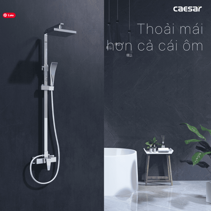 Sen Tắm Đứng Gắn Tường Caesar S648C giá rẻ